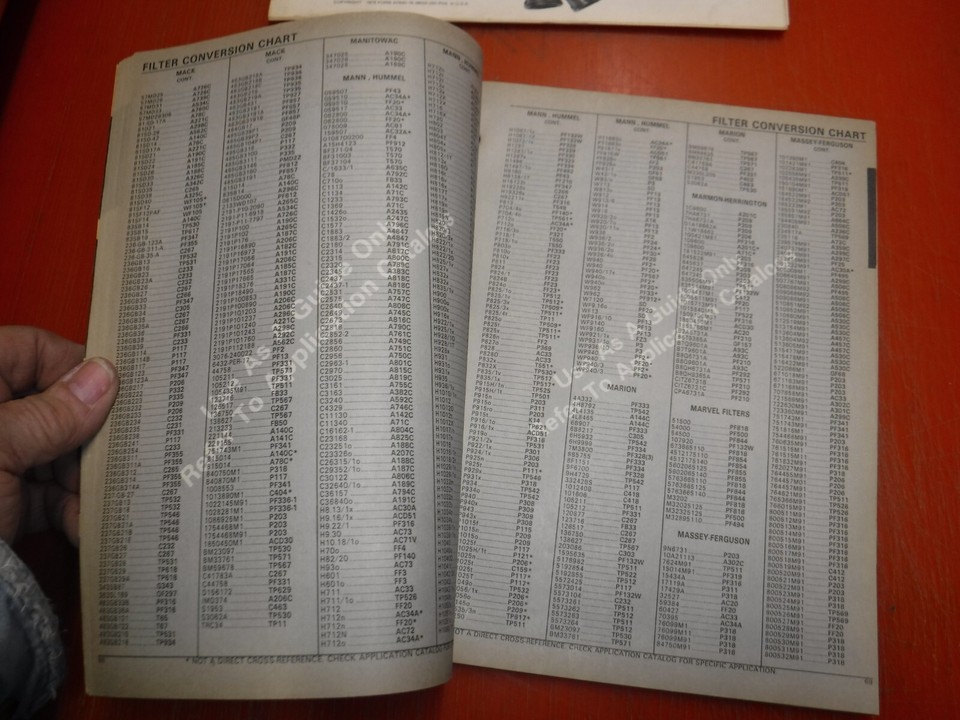 UP TO 1981 AC GM OIL AIR FUEL FILTERS CROSS REFERENCE & ILLUSTRATION ...