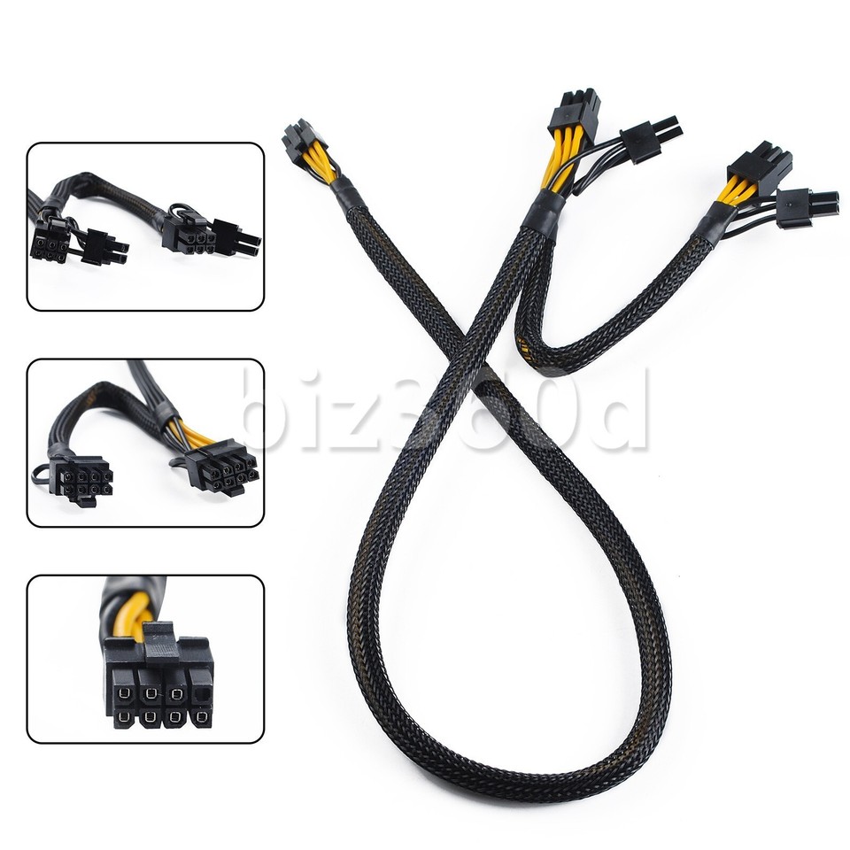 Mini 8 pin to Dual 8 pin Power Adapter Cable For HP ML350 G10 GPU ...