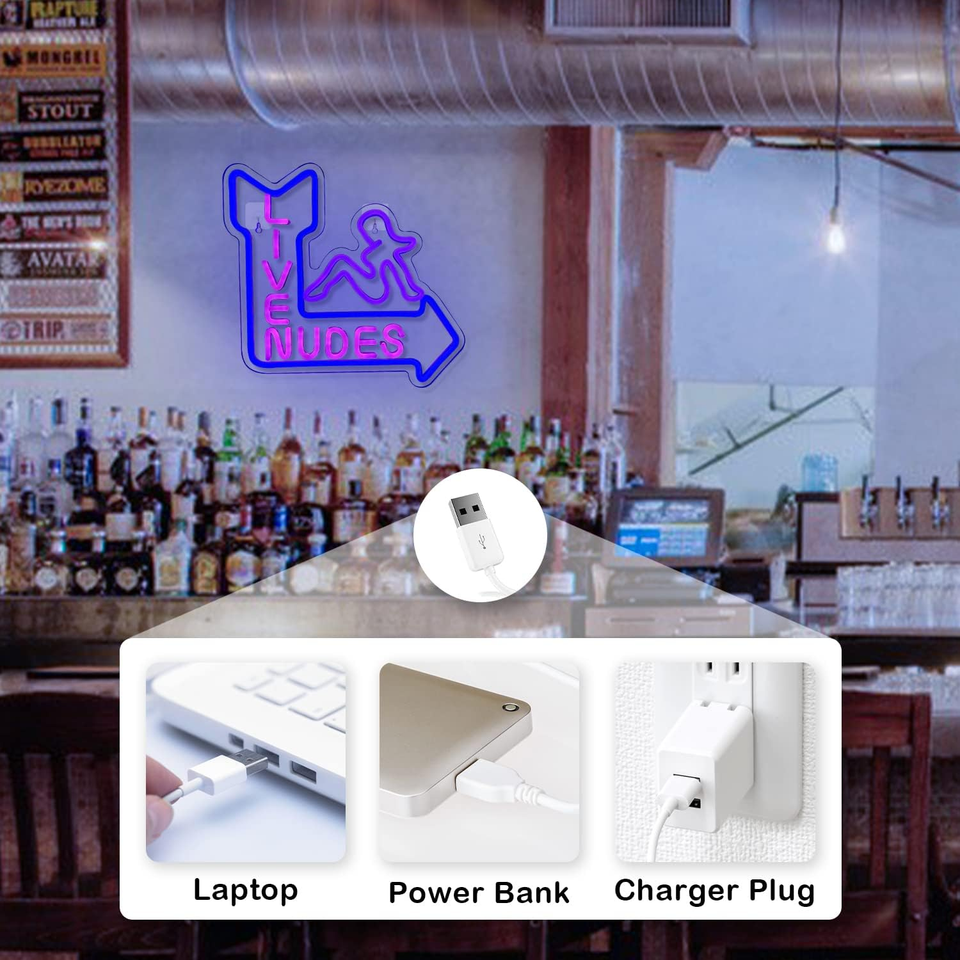 Live Neon Sign,Girl Neon Sign,Neon Sign for Room,Neon Light Sign,Purple ...