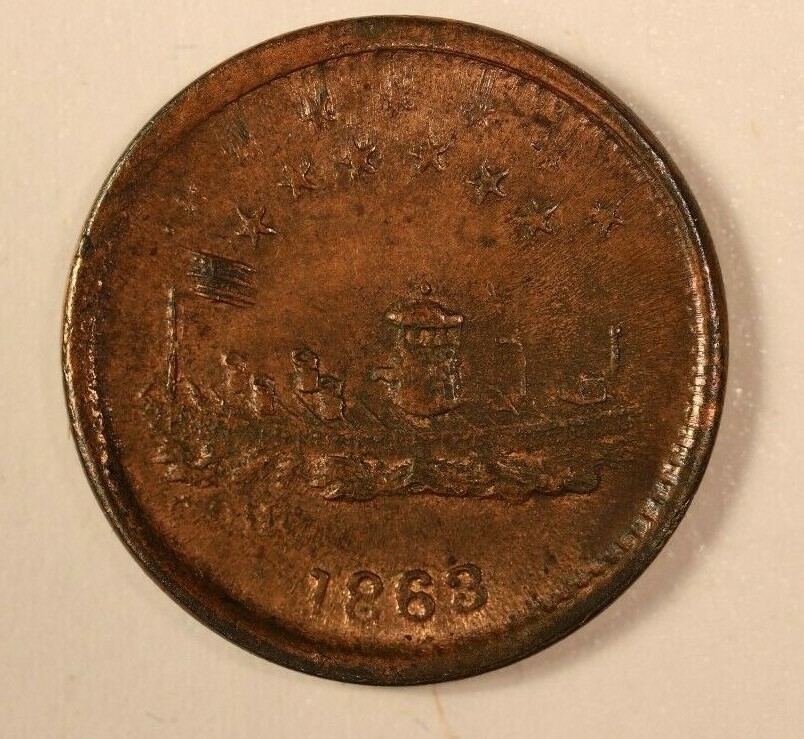 1863 Monitor Union For Ever Patriotic Civil War Token b6e | eBay