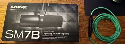 Shure SM7B with Extension Tube and XLR Cable 741477768870 | eBay