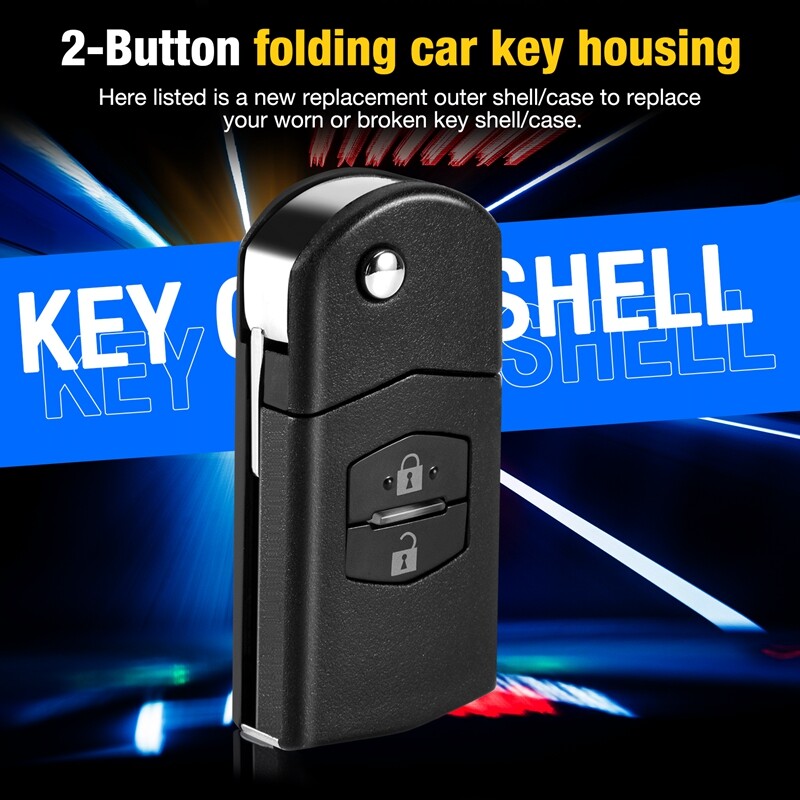 Black Replacement 2 Button Keyless Entry Remote Control Key Fob Clicker ...