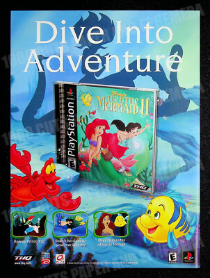 The Little Mermaid II THQ Disney Interactive 2000 Trade Print Magazine ...
