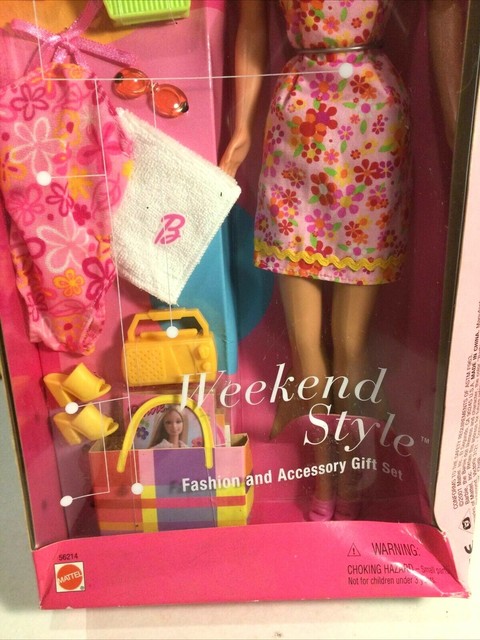 Barbie Weekend Style Doll Fashions & Accessory Gift Set 2001 Mattel ...