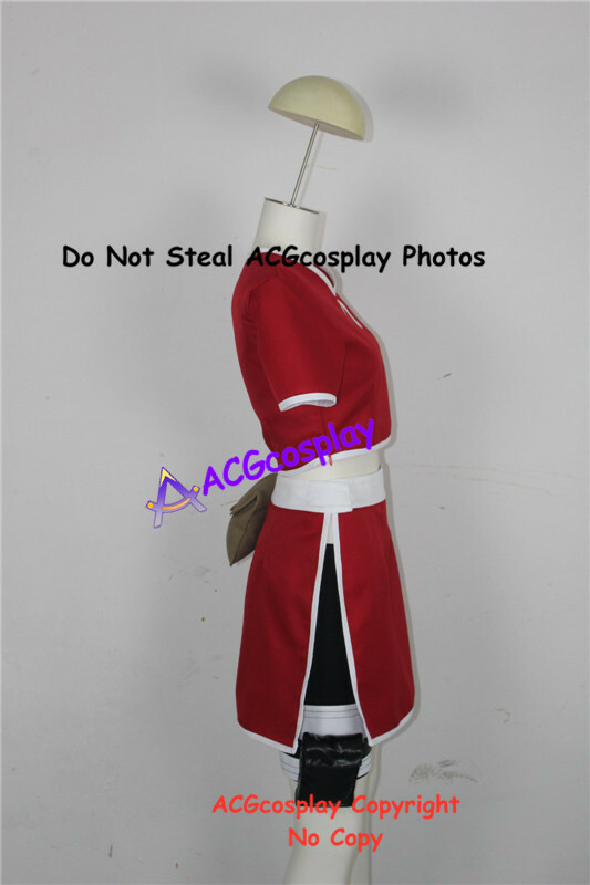 Red coat and skirt Kakashi Sakura Haruno Cosplay Costume incl small bag ...