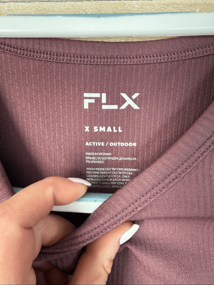 FLX Balance Core Ribbed Short Sleeve Tee Antique Ruby Size XS NWOT | eBay