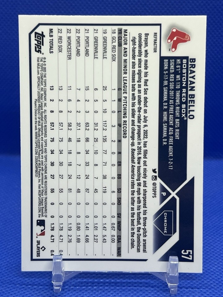 2023 Topps Chrome Brayan Bello #57 Refractor | eBay