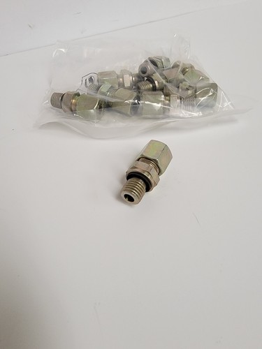 VOSS FRG L8 STRAIGHT MALE HYDRAULIC FITTING. 3/16" MALE x 1/4" NPT. LOT ...