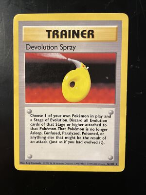 Devolution Spray 72/102 Trainer 1999 Base Set Unlimited Pokemon Cards ...