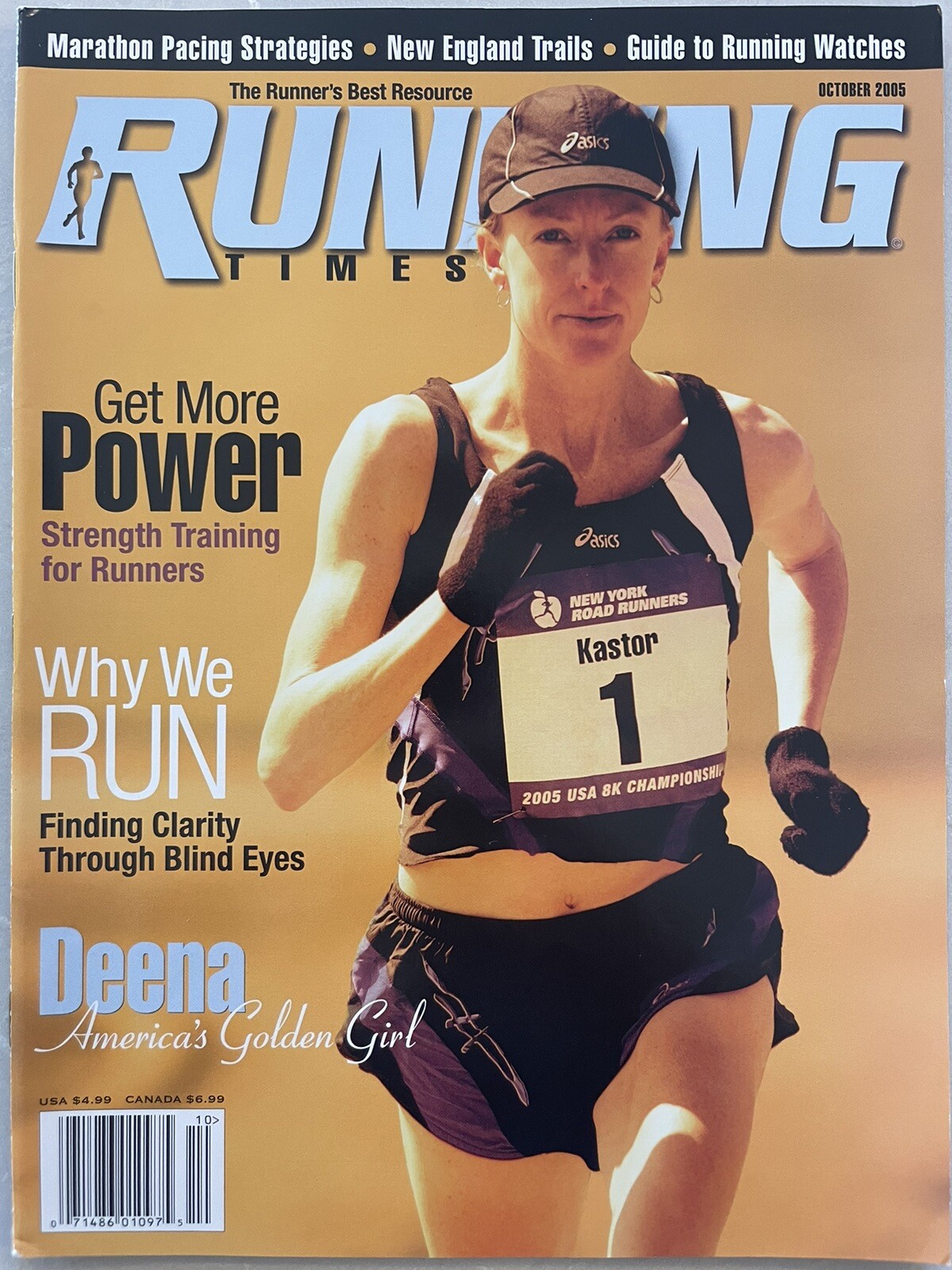 2005 Running Times Magazine October Deena Kastor, Tim Broe, Jen Rhines ...