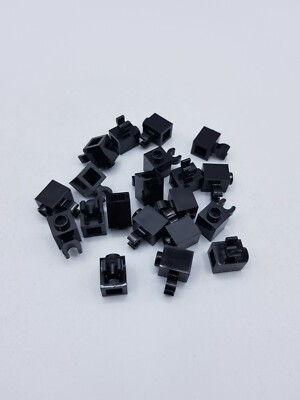 LEGO LOT 20 X BRICK 1X1 W HOLDER HORIZONTAL NOIR REF 60475 / 4533771 ...