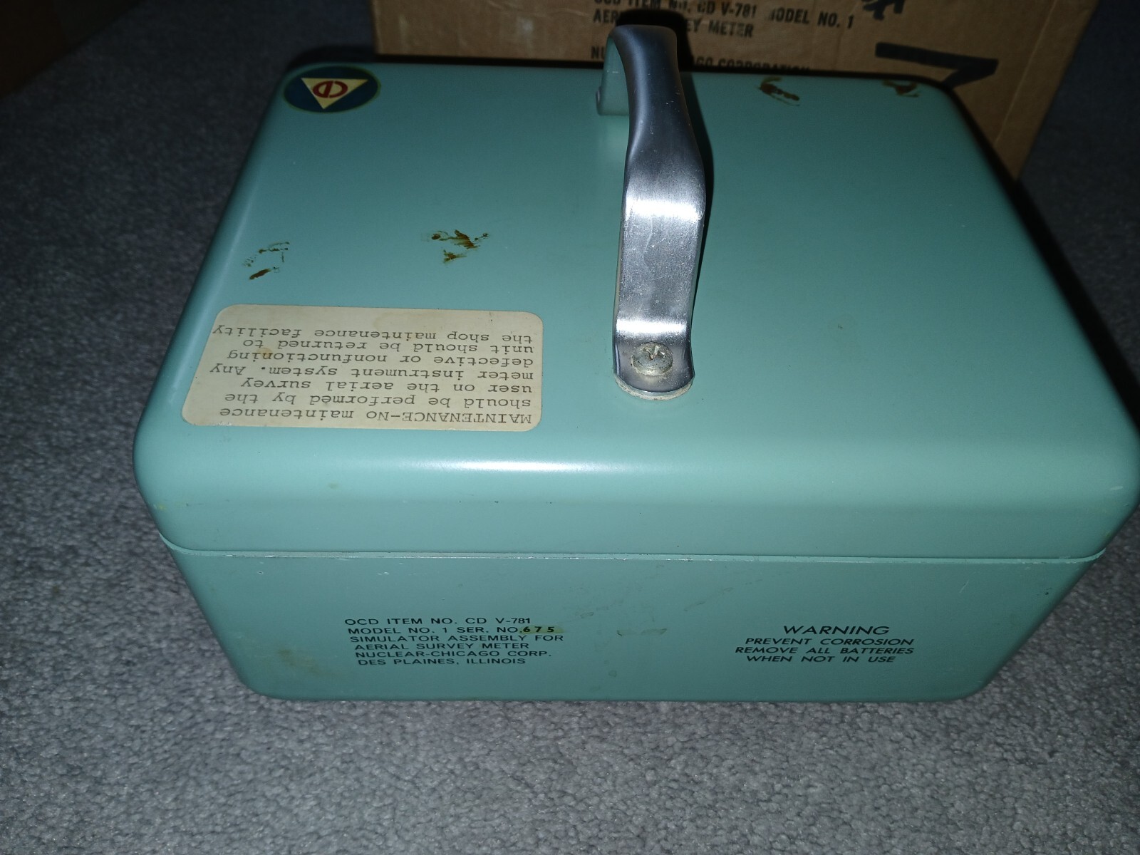 Civil Defense CD V-781 Model 1 Aerial Radiation Monitoring Set | eBay