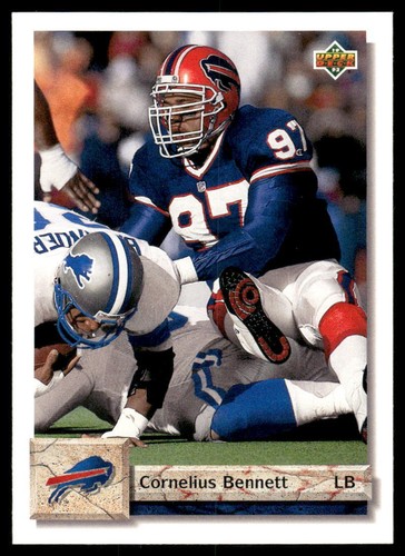 1992 Upper Deck Cornelius Bennett #142 Buffalo Bills Football Card | eBay