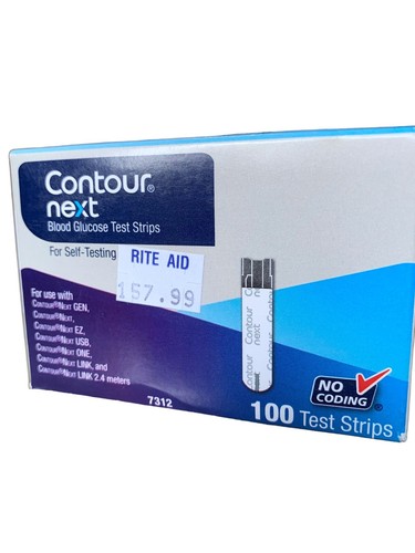 Contour Next Glucose Blood Test Strips - 100 Strips EXP. 09/2025 No ...
