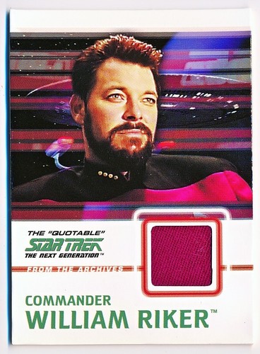 Star Trek TNG Quotable Commander William Riker From The Archives ...