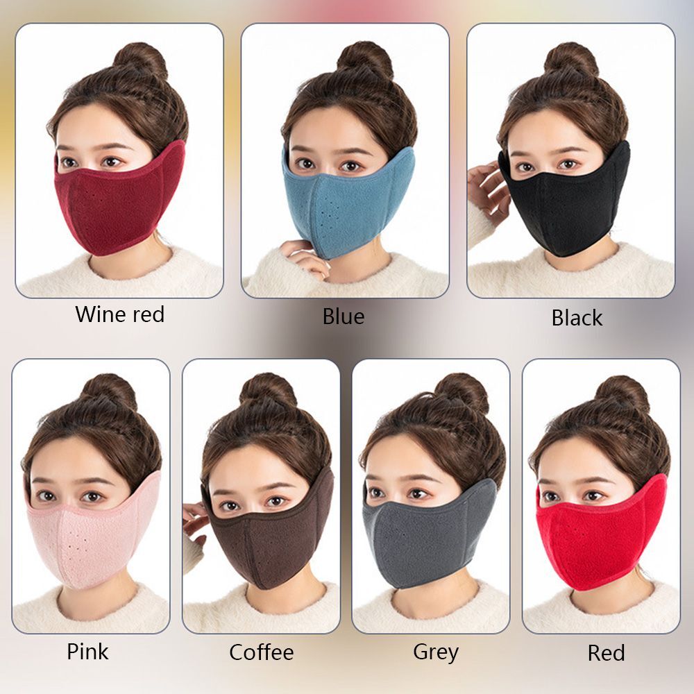 Breathable Keep Warm Ear Protection Mask Mouth Mask Polar Fleece ...