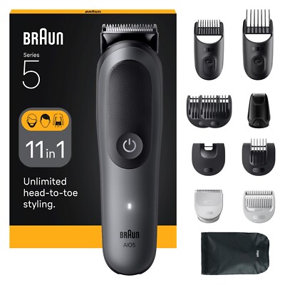 Braun All-in-One Kit Series 5, 11in1 Grooming, Grey AIO5560 | eBay UK