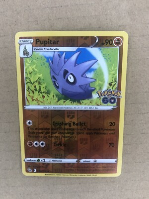 Pokémon TCG Pupitar Pokémon GO 038/078 Reverse Holo Uncommon | eBay