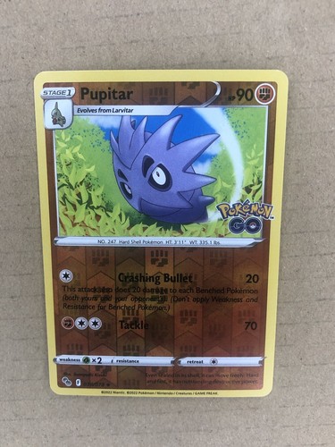 Pokémon TCG Pupitar Pokémon GO 038/078 Reverse Holo Uncommon | eBay