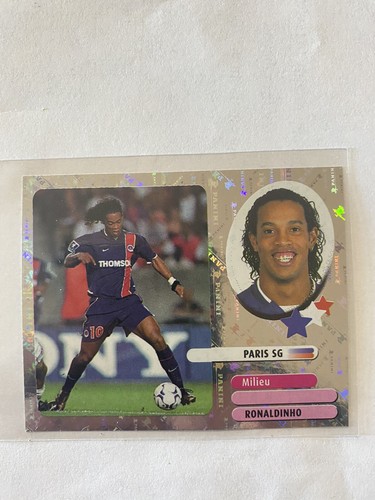 Ronaldinho Chrome Rookie Sticker. Psg Paris. Panini Stars du Foot 2003 ...