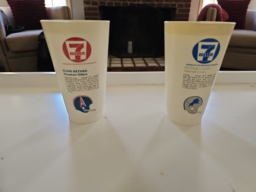 1972 7-11 Vintage SLURPEE CUP LOT (6) NFL FOOTBALL: Jorgenson/ JOE ...