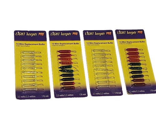 Light Keeper Pro 10 Ct 2.5V Multicolor & Clear Replacement Bulbs - Lot ...