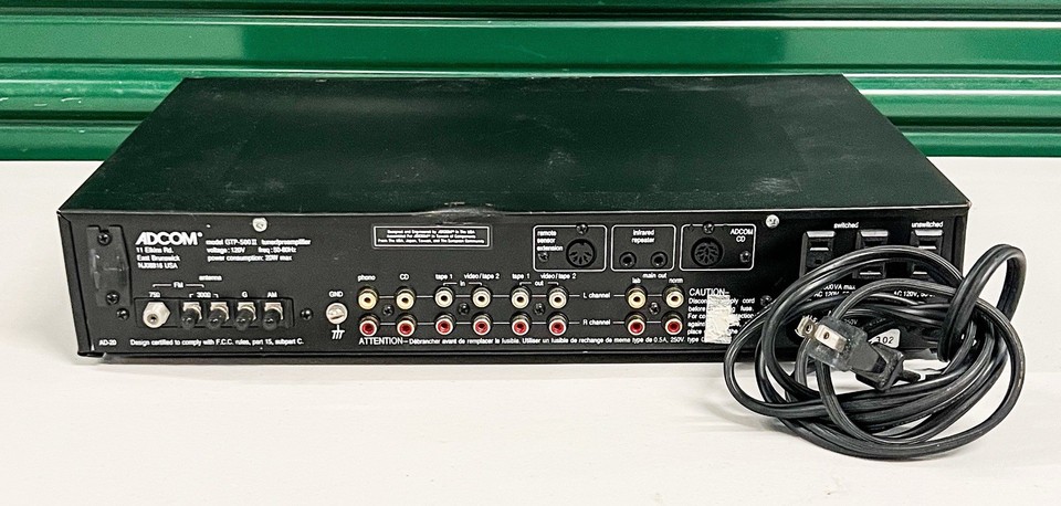 Adcom GTP-500II 2 Channel Tuner Pre-Amp/Processor Amplifier Parts Or ...