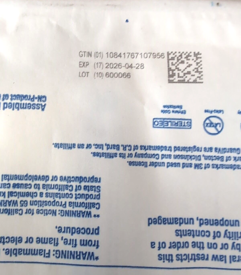 Trinity Sterile TRI0116 PICC CVC & MidLine Dressing Change Kit Label 04 ...