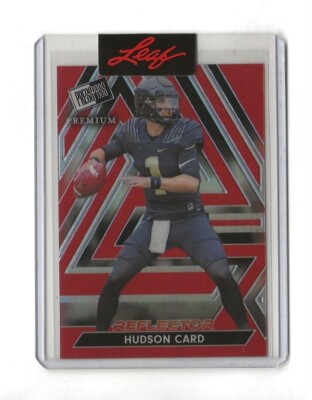 2024 Leaf Press Pass Football HUDSON CARD Red Pre-Prod Proof Rookie RC ...