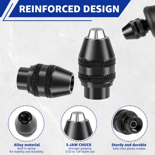 28Pcs Drill Chuck Collet Set Metal Chuck Collet Kit Sturdy 1/32inch to ...