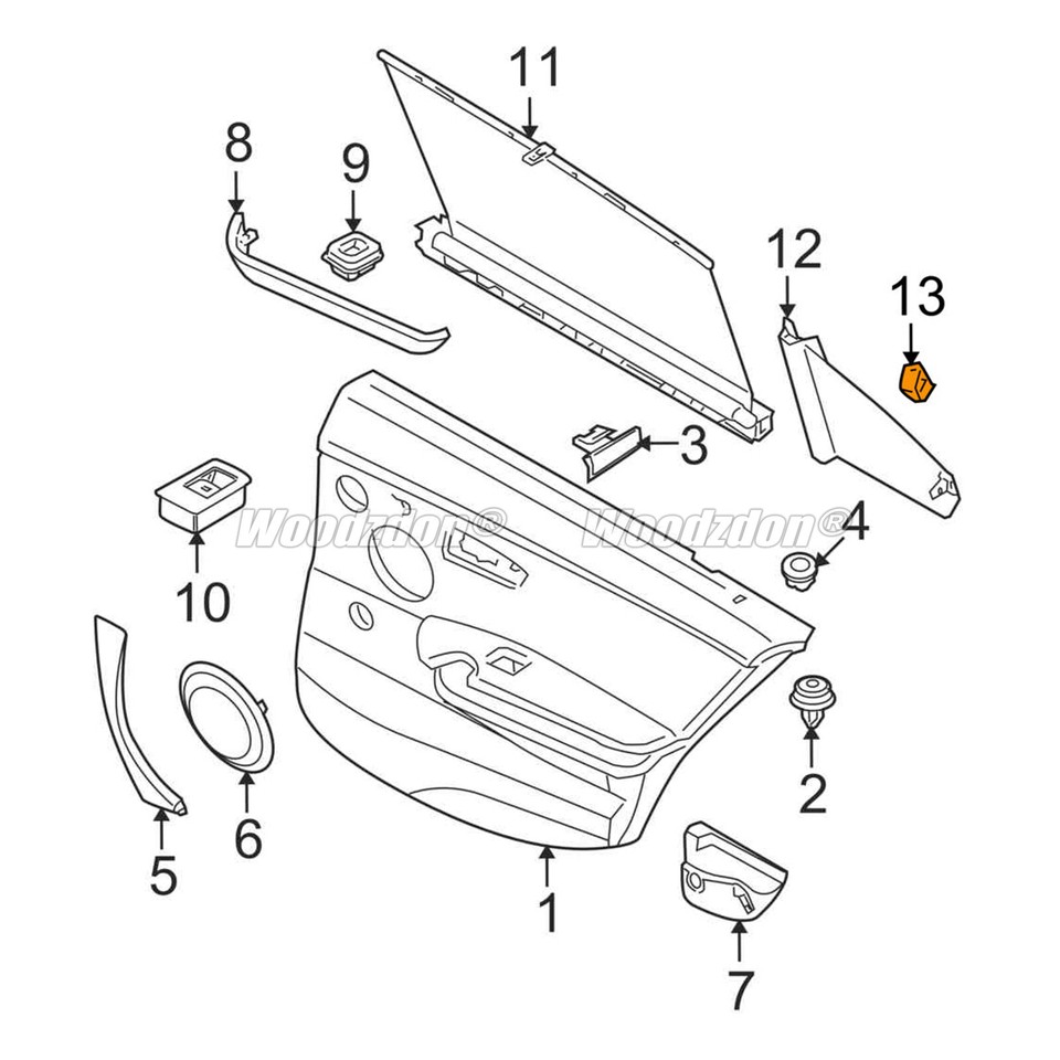 100 For BMW E46 E90 E53 X5 Interior Trim Moulding Clip Door Retainer ...