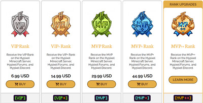 Hypixel Rank Upgrade 15% OFF & Discounted [VIP-MVP++] (rank will be ...