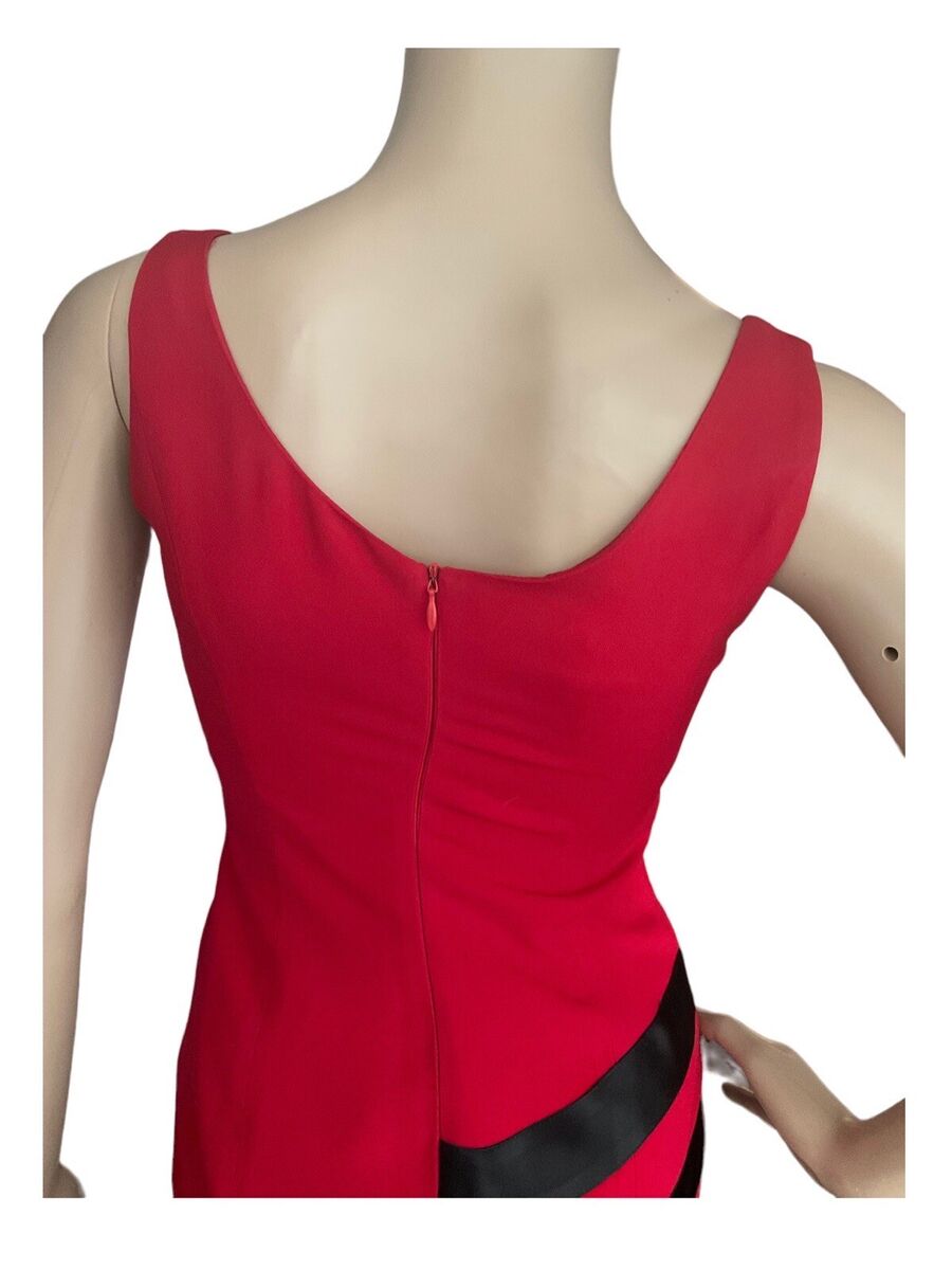 Moschino Couture Vintage Sleeveless Red Sheath Devil Dress Moschino Couture Vintage Sleeveless Red Sheath Devil Dress