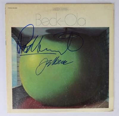 THE JEFF BECK GROUP & ROD STEWART Signed Autograph "Beck-Ola" Album ...