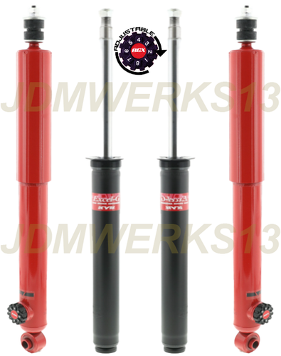 KYB 4 SHOCKS FRONT EXCEL REAR AGX ADJUSTABLE SHOCKS MAZDA RX7 FB 81 82 ...
