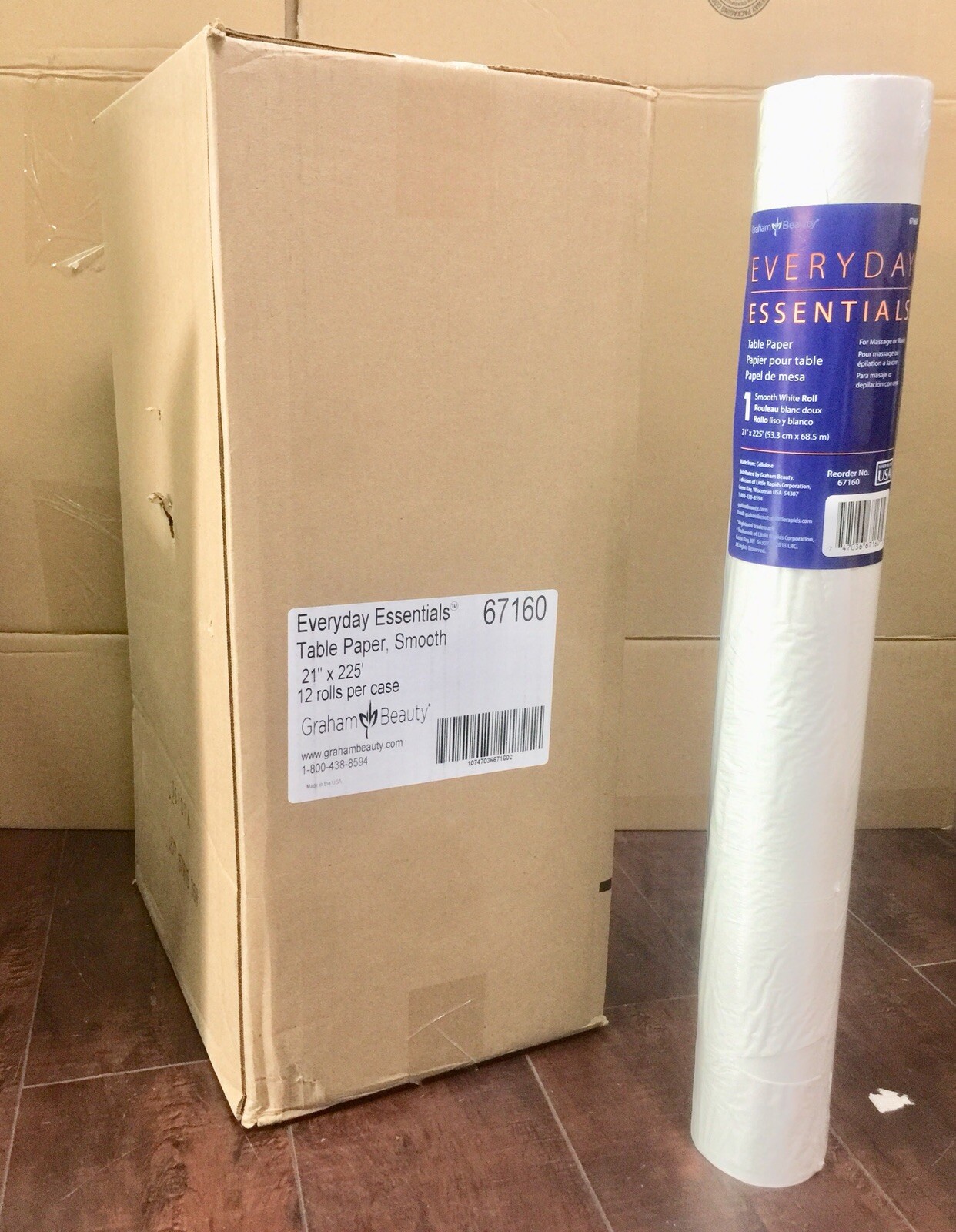 12 Rolls Graham Beauty Table Paper Smooth Massage Waxing Bed Paper Roll ...