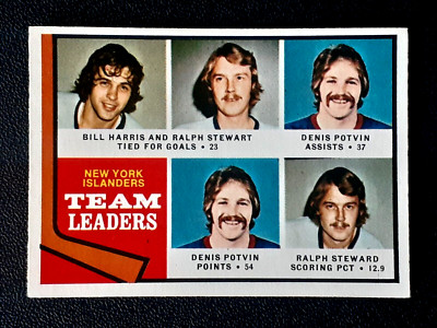 BILL HARRIS / STEWART / DENIS POTVIN 1974-75 O-PEE-CHEE NO 233 EX+ ...