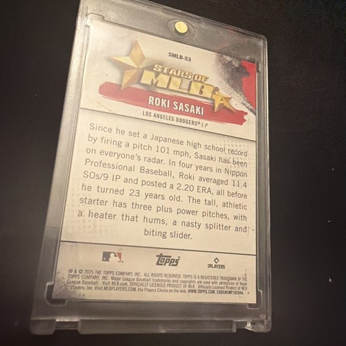 2025 Topps Series 2 - Stars of Mlb Roki Sasaki #SMLB-53 Foil (RC) | eBay