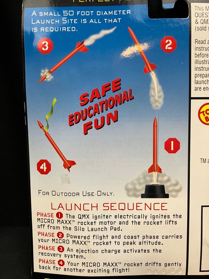Micro Maxx Raw Fusion & Vector 1 RTF Flying Model Rockets - Sealed, OOP ...