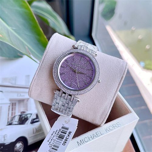 MICHAEL KORS WOMEN'S DARCI PURPLE DIAL WATCH MK3850 | eBay