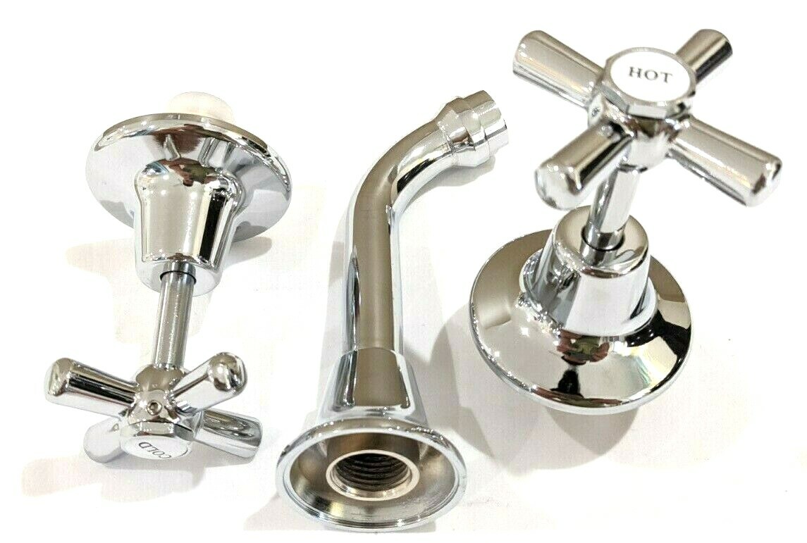 AW Monopoly Tapware 7204 Whitehall 1/2" Bath Set Ceramic Disc Anti ...