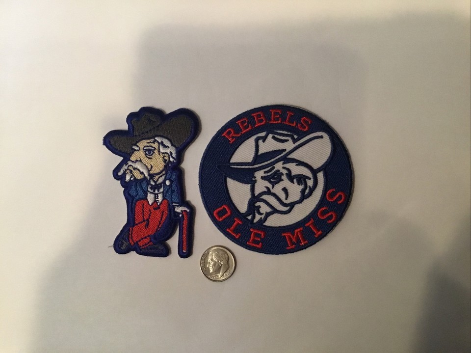 (2)Ole Miss Rebels Colonel Reb Vintage Embroidered Iron On Patch lot 3 ...
