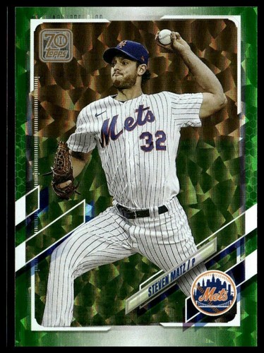 2021 Topps 56 Steven Matz New York Mets Green Foil 447/499 Baseball ...