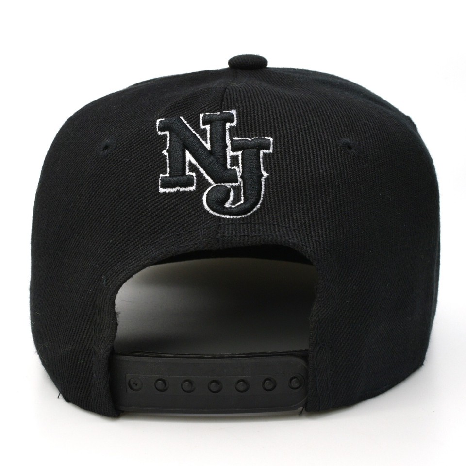 NJ New Jersey Baseball cap Front and Back NJ Embroidery Snapback Hat ...