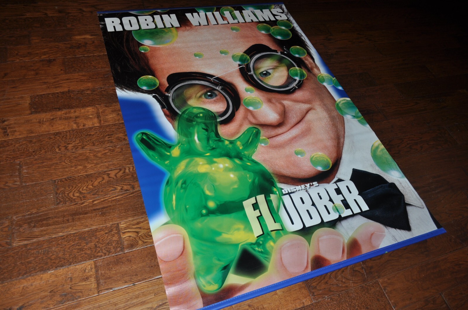 Original 1997 Flubber Robin Williams Vinyl Movie 2 Sided Banner Poster ...