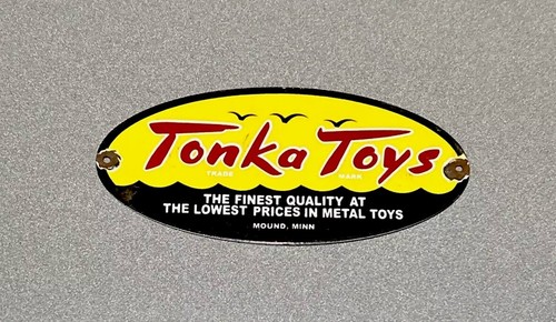 VINTAGE TONKA TOYS PORCELAIN SIGN CAR GAS OIL TRUCK | eBay