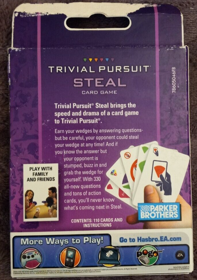 2009 Hasbro Trivial Pursuit Steal Card Game Family | eBay