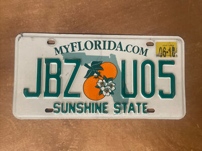 2018 Florida License Plate # JBZ-U05 | eBay