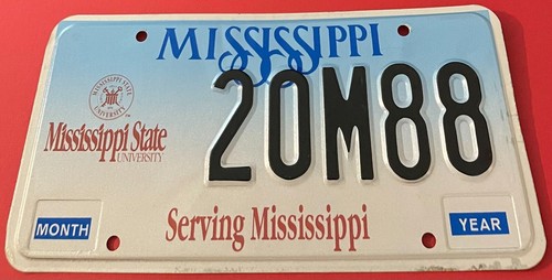 Mississippi State University Specialty License Plate MSU Bulldogs 20M88 ...