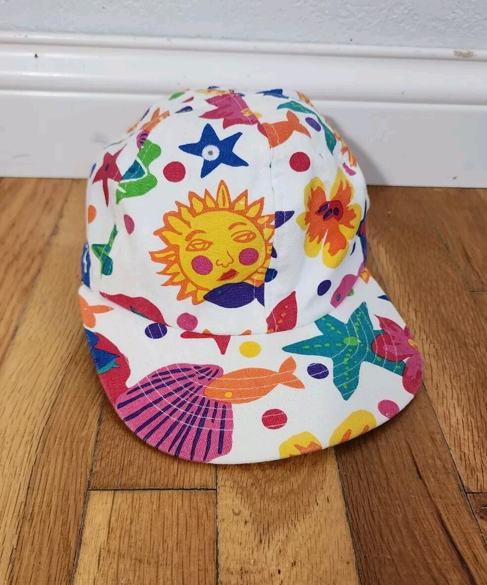 Liz Claiborne Vtg 1995 Beach Summer Hat Baseball Cap - Gem